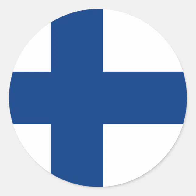 Finland Flag Classic Round Sticker | Zazzle