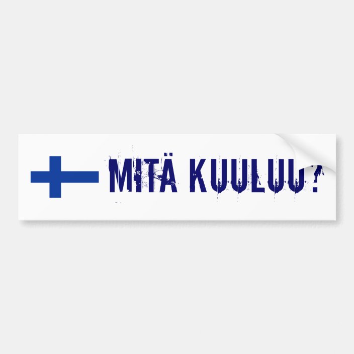 finland flag, Mita Kuuluu? Bumper Sticker | Zazzle.com