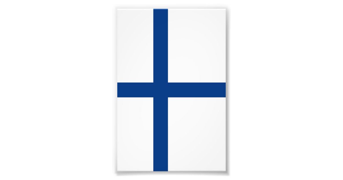 Finland flag photo print | Zazzle