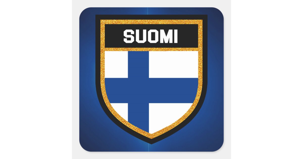 Finland Flag Square Sticker | Zazzle