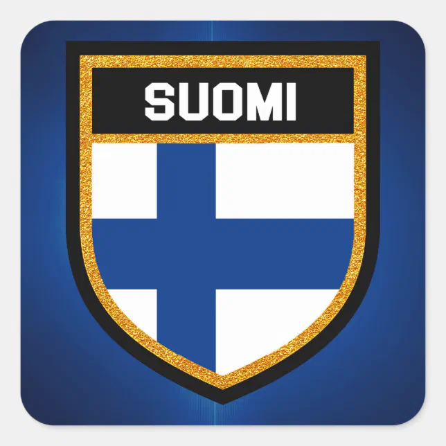 Finland Flag Square Sticker | Zazzle