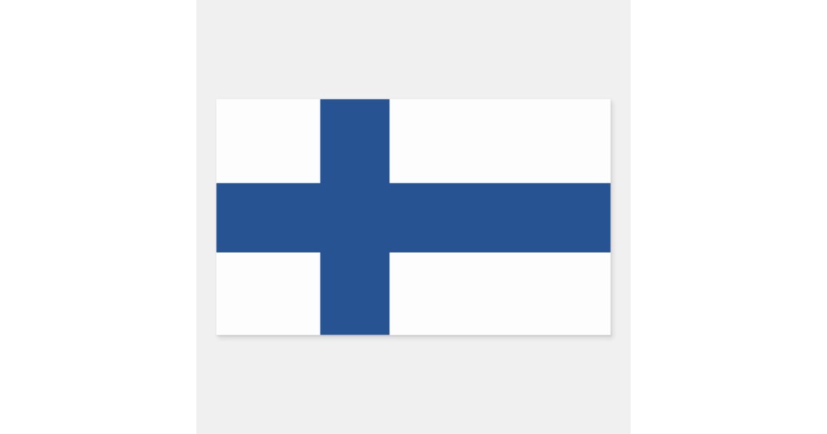 Finland Flag Sticker* Rectangular Sticker | Zazzle