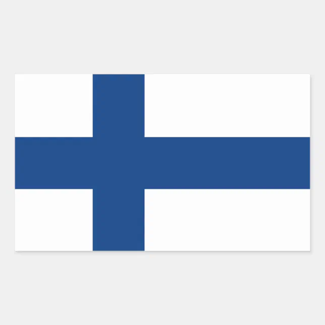 Finland Flag Sticker* Rectangular Sticker | Zazzle