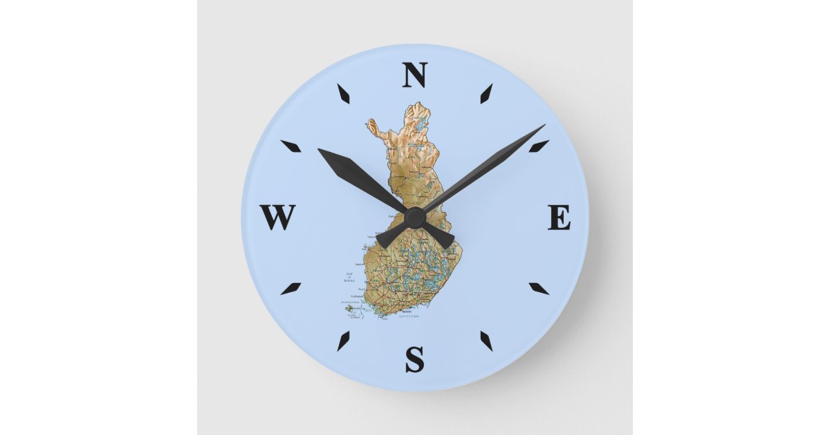 Finland Map Clock | Zazzle
