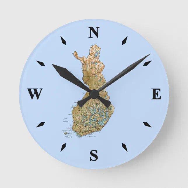 Finland Map Clock | Zazzle