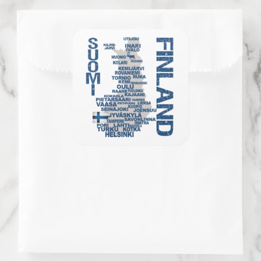 FINLAND MAP stickers | Zazzle