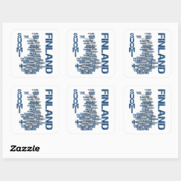 FINLAND MAP stickers | Zazzle