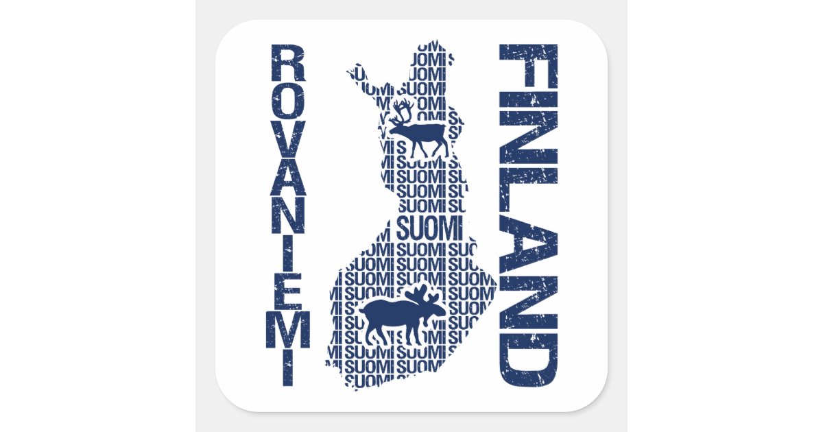FINLAND MAP stickers - Rovaniemi | Zazzle
