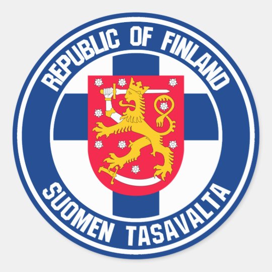 Finland Round Emblem Classic Round Sticker | Zazzle.com