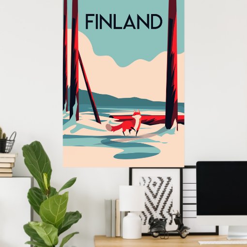 Finland vintage travel poster | Zazzle