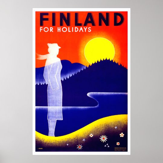 Finland Vintage Travel Poster | Zazzle.com