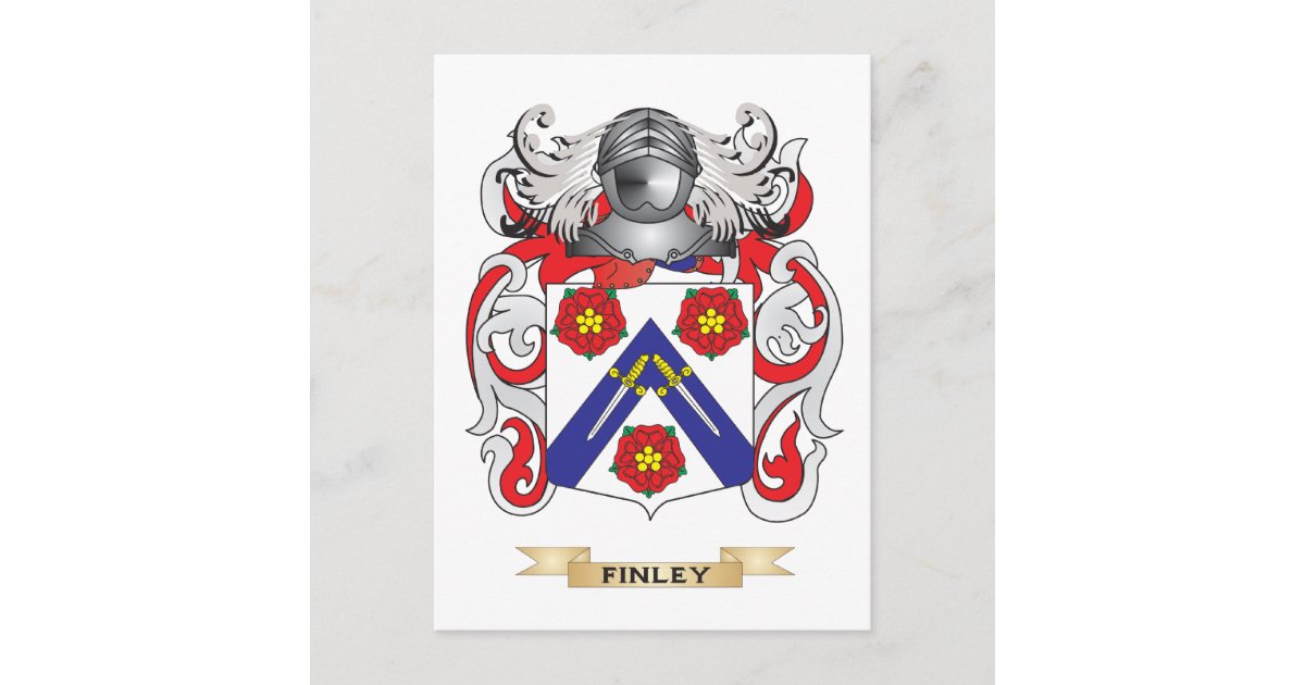 Finley Coat of Arms Postcard | Zazzle