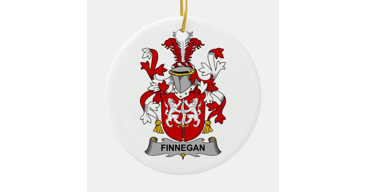 Finnegan Family Crest Ceramic Ornament | Zazzle