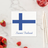 Finnish Flag custom paper napkins | Zazzle