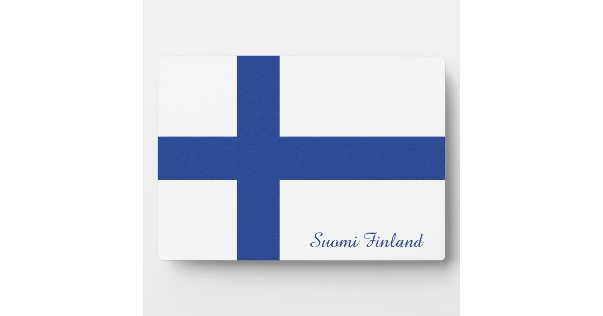 Finnish Flag custom plaque | Zazzle