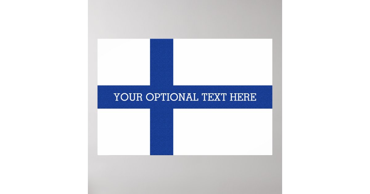 Finnish Flag custom poster | Zazzle
