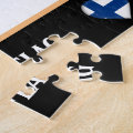 Finnish Flag & Finnish country / Finland Jigsaw Puzzle | Zazzle