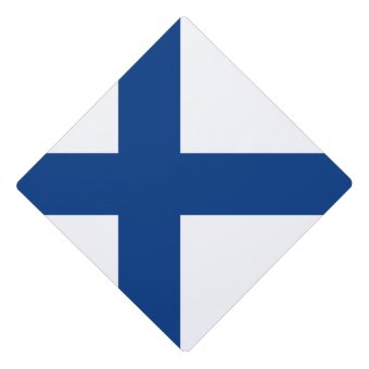 Finnish flag graduation cap topper | Zazzle