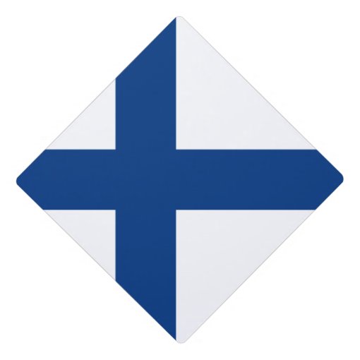 Finnish flag graduation cap topper | Zazzle