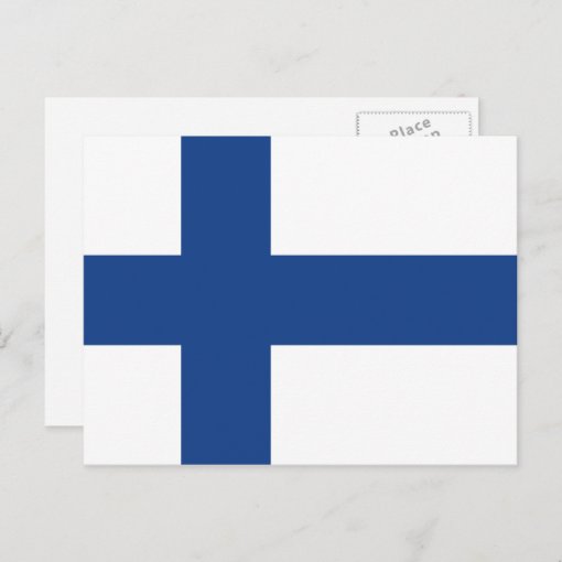 Finnish flag of Finland custom postcards | Zazzle