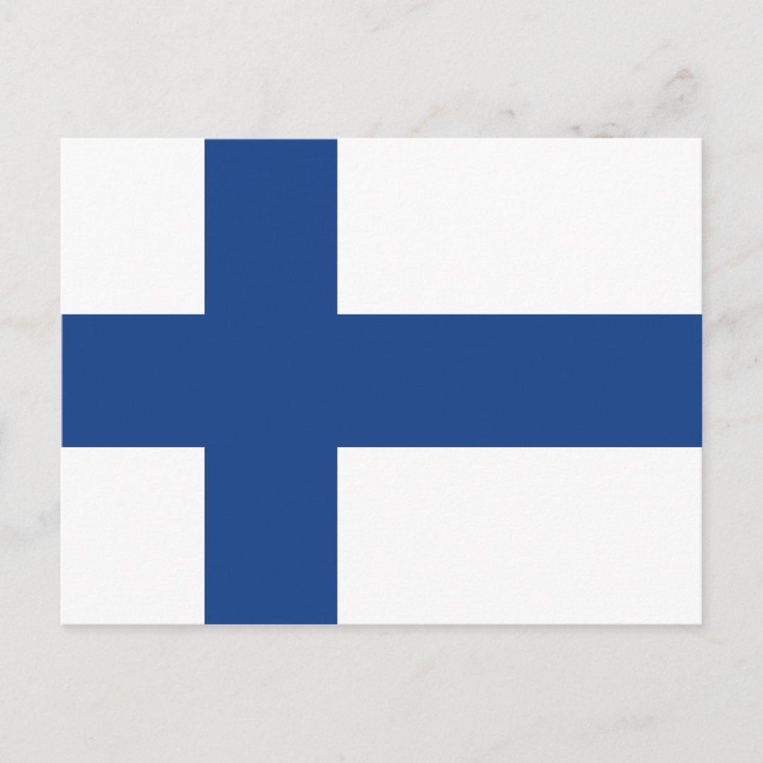 Finnish flag of Finland custom postcards | Zazzle