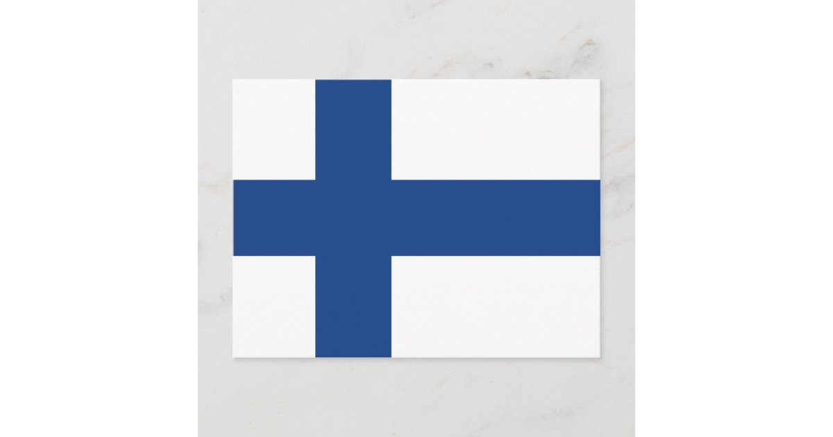 Finnish flag of Finland custom postcards | Zazzle
