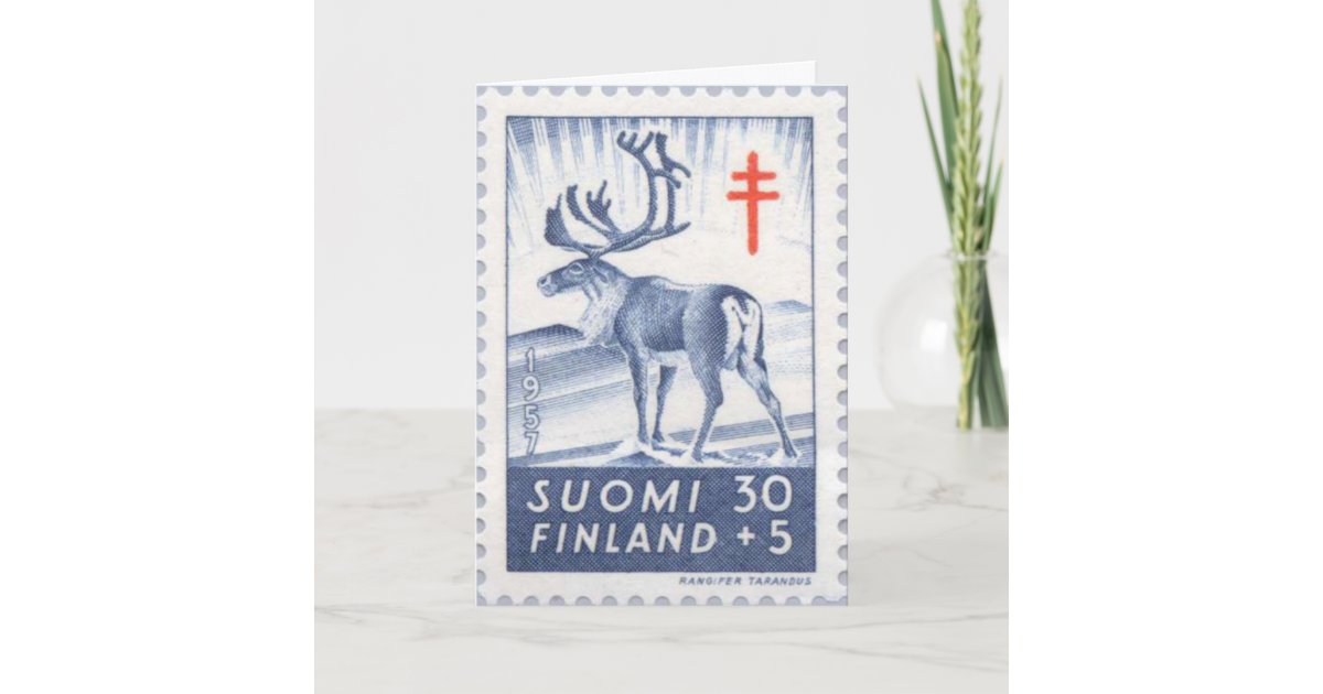 Finnish Reindeer Christmas Card | Zazzle