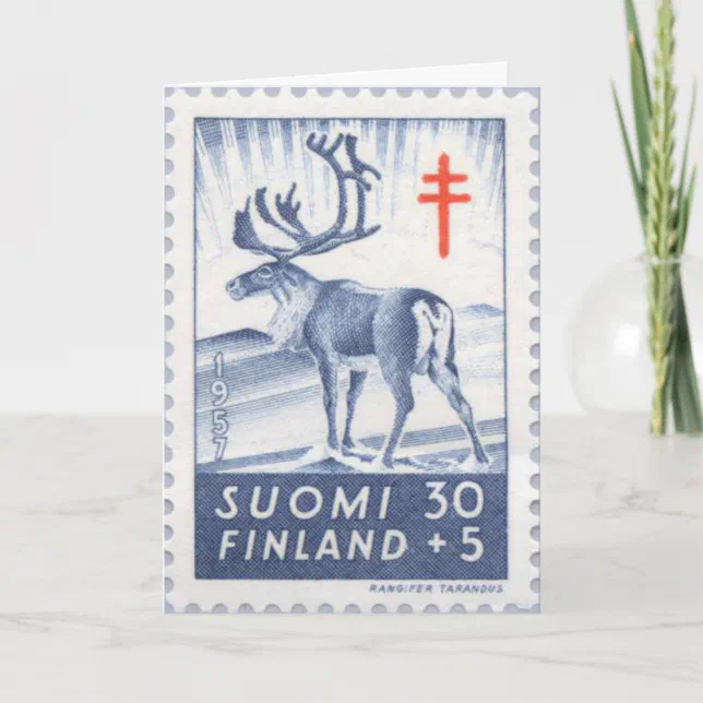Finnish Reindeer Christmas Card | Zazzle