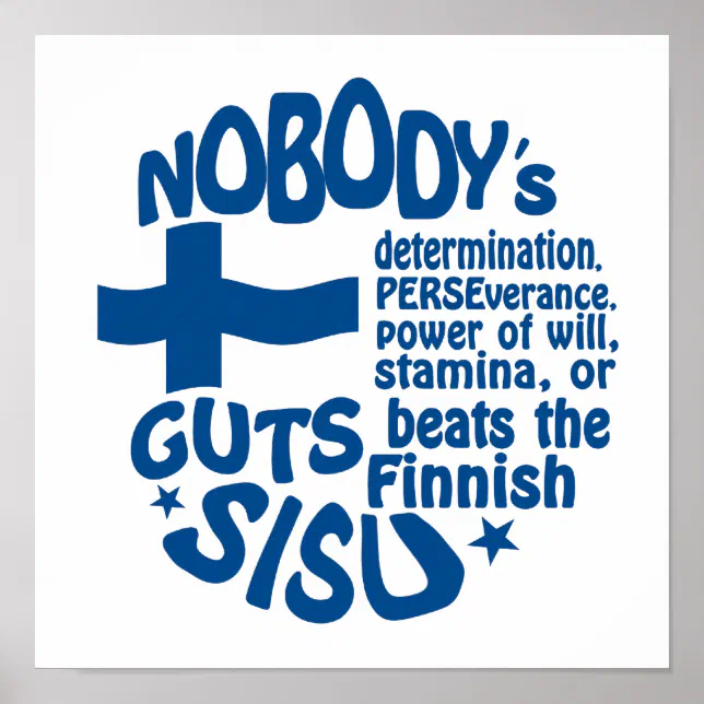 Finnish SISU poster | Zazzle