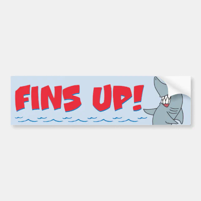 Fins Up sticker | Zazzle