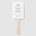 Fiona Black and White Bold Monogram Modern Wedding Hand Fan | Zazzle