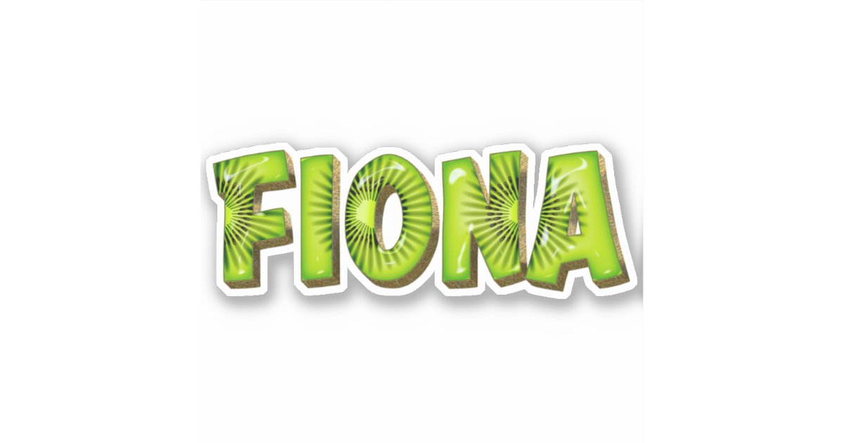 Fiona Name Kiwi Design Sticker | Zazzle