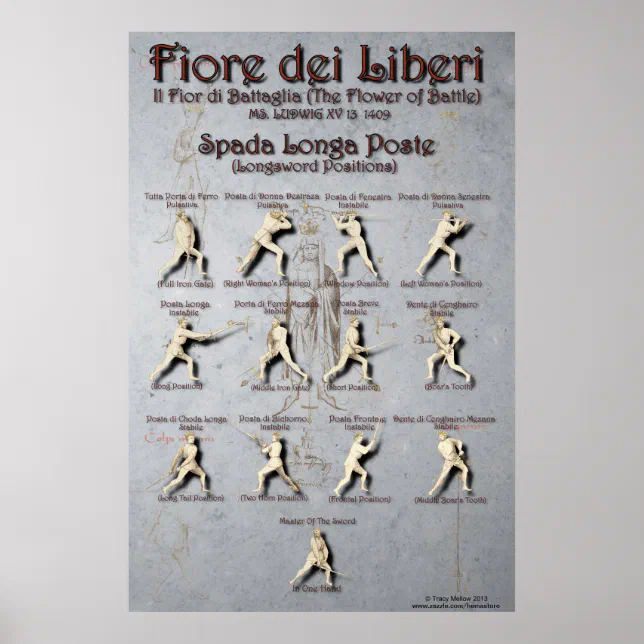 Fiore Longsword Poste Poster | Zazzle