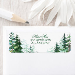 Fir Tree Return Address Label | Zazzle