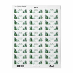 Fir Tree Return Address Label | Zazzle