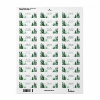 Fir Tree Return Address Label | Zazzle