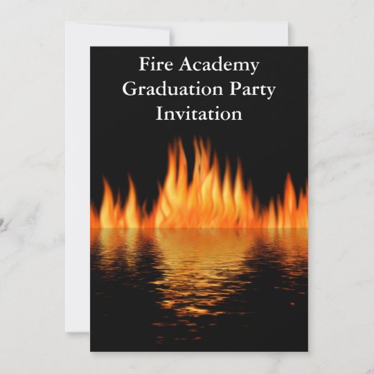 Fire Academy Graduation Party Invitation Fireman | Zazzle.com