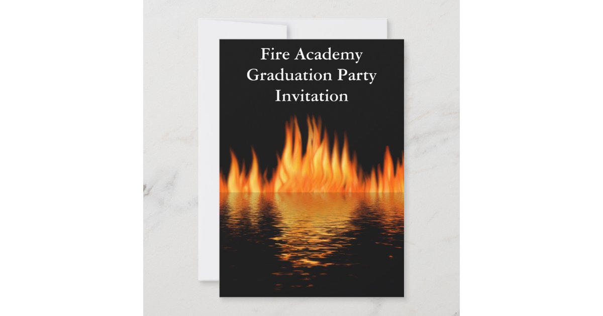 Fire Academy Graduation Party Invitation Fireman | Zazzle