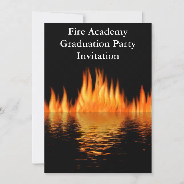 Fire Academy Graduation Party Invitation Fireman | Zazzle