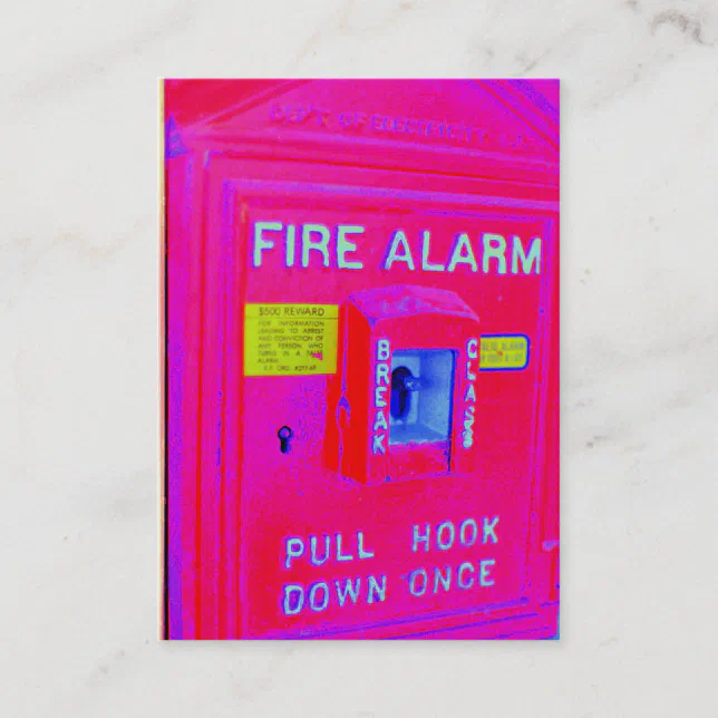 Fire Alarm Business Card | Zazzle