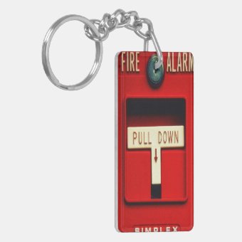 Fire alarm keychain | Zazzle