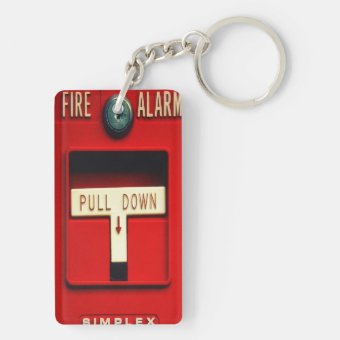 Fire alarm keychain | Zazzle