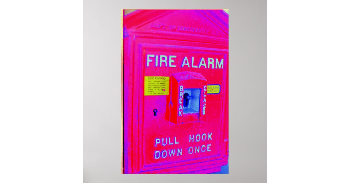 Fire Alarm Poster | Zazzle