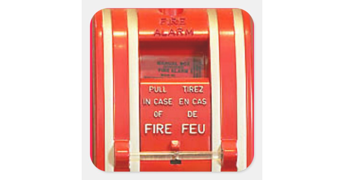 Fire alarm Sticker | Zazzle