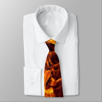 Fire and Flame Pattern Neck Tie | Zazzle