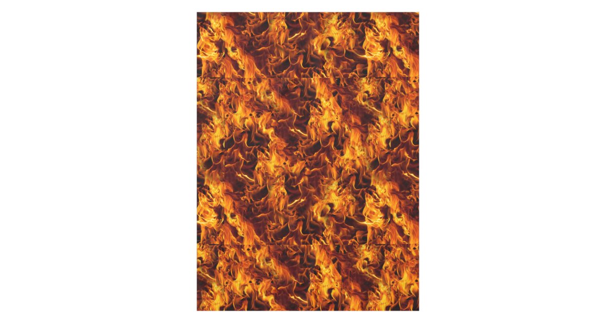Fire and Flame Pattern Tablecloth | Zazzle