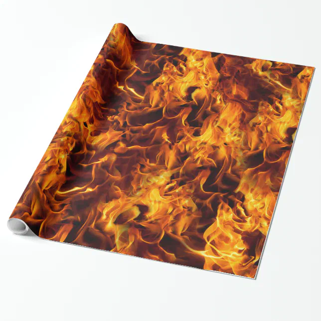Fire and Flame Pattern Wrapping Paper | Zazzle