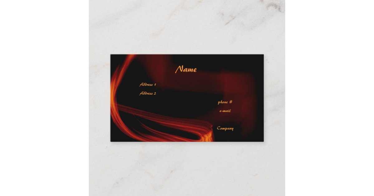 Fire and Flames Business Card | Zazzle