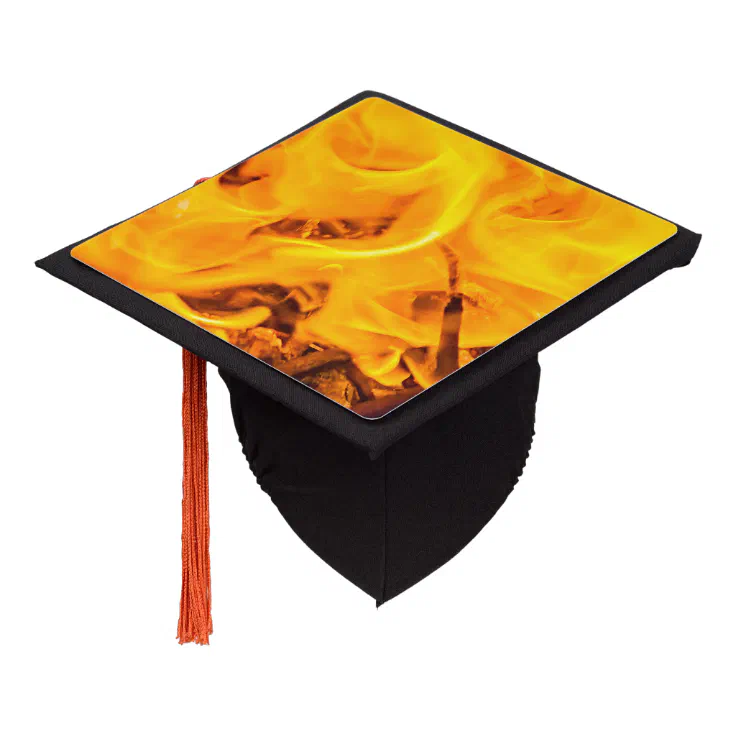 Fire and flames graduation cap topper | Zazzle