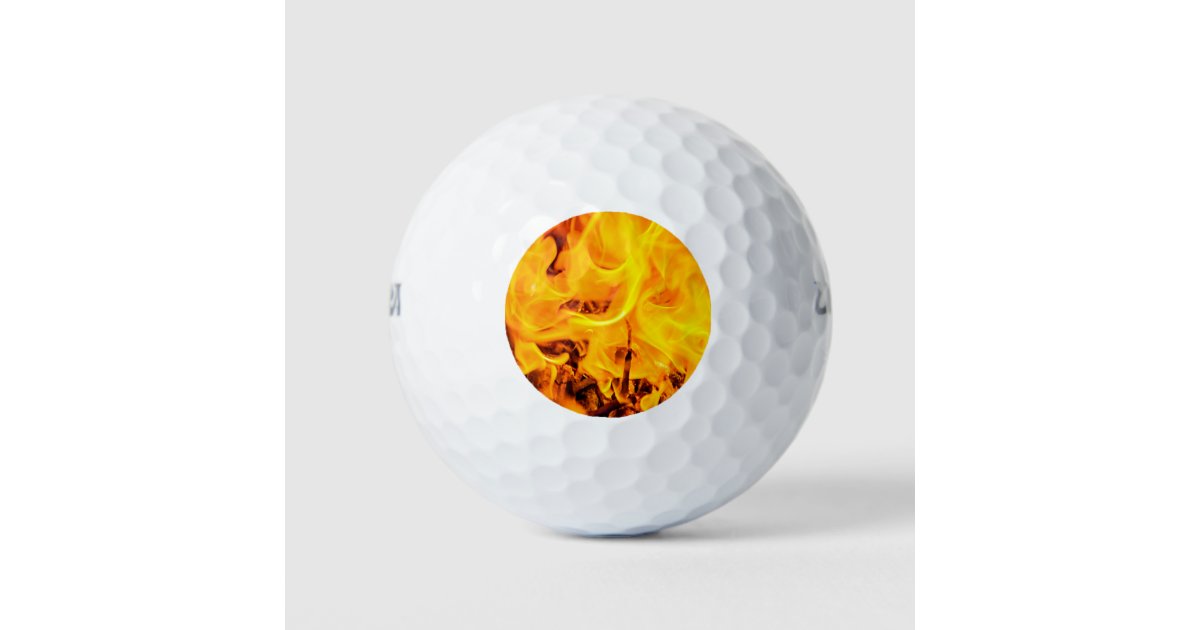 Fire And Flames Pattern Golf Balls | Zazzle